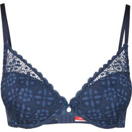 s.Oliver Amelie Push-up BH, Spitze, für Damen, blau, 75A