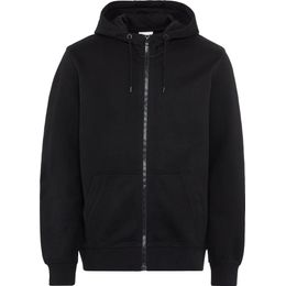 s.Oliver Sweatjacke, Kapuze, Tunnelzug, Reißverschluss, meliert, für Herren, schwarz, XXL