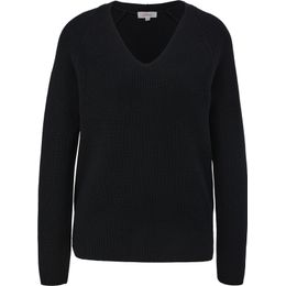 s.Oliver Strickpullover, V-Ausschnitt, für Damen, schwarz, 42