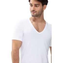 Mey Businessshirt, V-Ausschnitt, Flatlock-Nähte, für Herren, weiß, 6