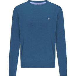 Fynch-Hatton® Pullover, Baumwolle, Rippbündchen, für Herren, blau, XL