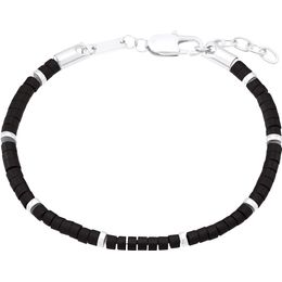 s.Oliver Herren Armband "2033927", Edelstahl/Achat, schwarz