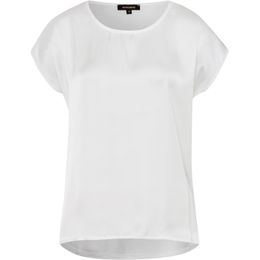 More & More MORE & Shirtbluse, Rundhals-Ausschnitt, Satinfront, für Damen, weiß, 42