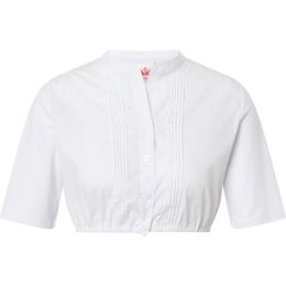 Spieth & Wensky Spieth & Wensky® Dirndlbluse, Knopfleiste, Stehkragen, für Damen, weiß, 38