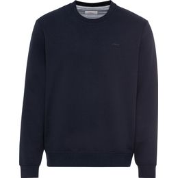 s.Oliver Sweatshirt, Rippbündchen, Logo-Stickerei, für Herren, blau, L