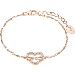 s.Oliver Damen Armband, 925er Silber, roségold, 20