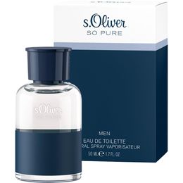 s.Oliver So Pure Men, Eau de Toilette, 50 ml, Herren, würzig/frisch/holzig, blau