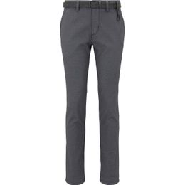 Tom Tailor Denim DENIM TOM TAILOR Chino, uni, Gürtel, für Herren, grau, W30/L34