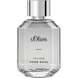 s.Oliver Follow Your Soul Men, Eau de Toilette, 50 ml, Herren, frisch/holzig, grau