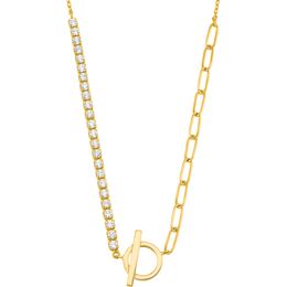 s.Oliver Damen Kette "2028512", 925er Silber, gold