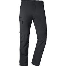 Schöffel Zipp-Off-Hose, Stretch, feuchtigkeitsregulierend, für Herren, schwarz, 26