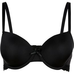 s.Oliver Schalen-BH, Spitze, Schleifchen, für Damen, schwarz, 70D