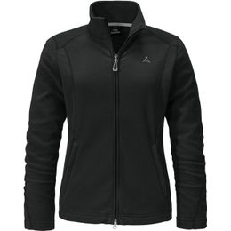 Schöffel Fleecejacke "Leona", Stehkragen, Reißverschlusstaschen, für Damen, schwarz, 38