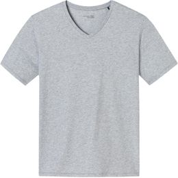 Schiesser T-Shirt, Single Jersey, Baumwolle, für Herren, grau, 52