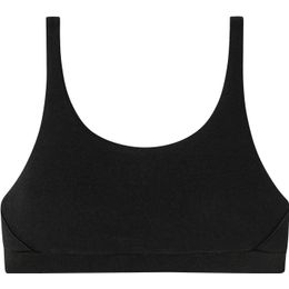 Schiesser Pure Rib Bustier, Rippstruktur, Unterbrustband, für Damen, schwarz, 38