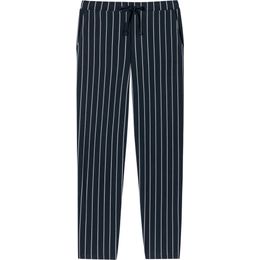 Schiesser Mix & Relax Schlafanzug-Hose, Tunnelzug, Eingrifftaschen, für Damen, blau, 42
