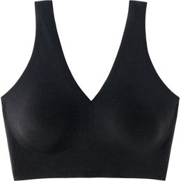 Schiesser Invisible Soft Bustier, V-Ausschnitt, für Damen, schwarz, 40