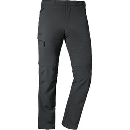 Schöffel Zipp-Off-Hose, Stretch, feuchtigkeitsregulierend, für Herren, grau, 54