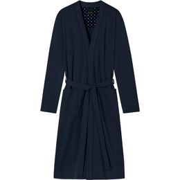 Schiesser Bademantel, Baumwolle, Kimono-Schnitt, für Herren, blau, XL