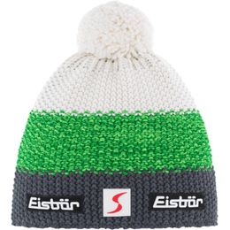 Eisbär® Star Pompon Pudelmütze, Bommel, Logo-Patches, für Herren, grau, OneSize