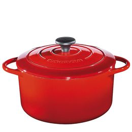 KÜCHENPROFI Bratentopf "Provence", Gusseisen, emailliert, 4,2 L, Ø 24 cm, rot