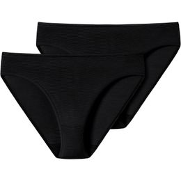 Schiesser Modal Essential Slips, 2er-Pack, für Damen, schwarz, 36