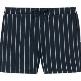 Schiesser Schlafshorts, Tunnelzug, Punkte, für Damen, blau, 40