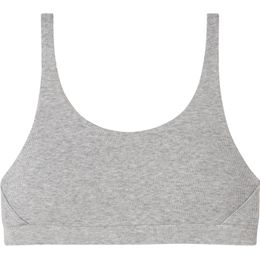 Schiesser Pure Rib Bustier, Rippstruktur, Unterbrustband, für Damen, grau, 42