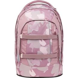 Satch Schulrucksack "Heartbreaker", Camouflage, 30 L, rosa