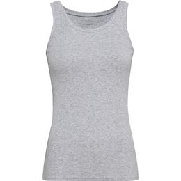 Schiesser Pure Rib Unterhemd, U-Ausschnitt, für Damen, grau, 40