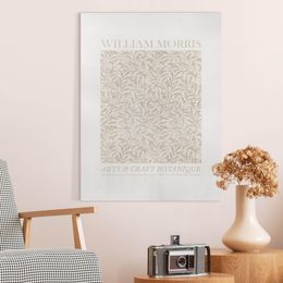 Bilderwelten Leinwandbild William Morris - Willow Pattern Beige - Wohnzimmer Esszimmer Schlafzimmer - Kunstdrucke vintage - Moderne Wandbilder
