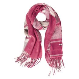 Cecil Schal Doubleface Scarf, Doubleface-Optik: eine Seite einfarbig, die andere kariert, rosa