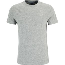 Superdry. T-Shirt, Bio-Baumwolle, Logo-Stickerei, für Herren, grau, XL