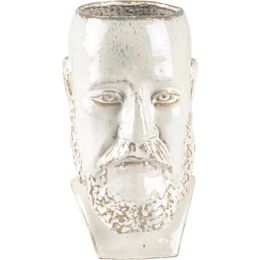 Villa Collection Vase / Übertopf "Calvi", Steingut, 26 cm, weiß