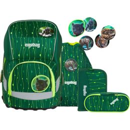 Ergobag Schulrucksack-Set "Rambazam Bär", 5-teiliges Set, höhenverstellbares Tragesystem, grün