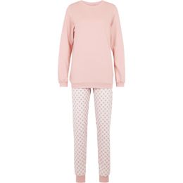 Calida Lovely Nights Schlafanzug, Baumwolle, Single Jersey, für Damen, rosa, M