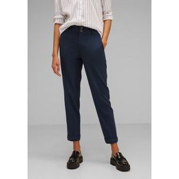 Street One Chinohose mit Fischgratmuster, blau