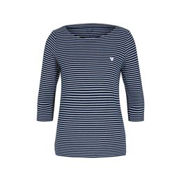 Tom Tailor Damen Gestreiftes Shirt, blau, Streifenmuster, Gr. XL