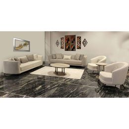 JVmoebel Wohnzimmer-Set Luxus Sofagarnitur 3+3+1+1 Set Design Sofa Polster Couchen Modern