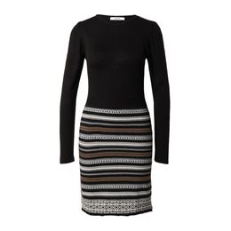ABOUT YOU Kleid 'Penelope' Damen Gr&ouml;&szlig;e L braun / schwarz / wei&szlig;