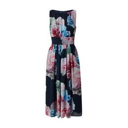 SWING Kleid Damen Gr&ouml;&szlig;e 40 hellblau / dunkelblau / gr&uuml;n / hellpink Sommerkleid