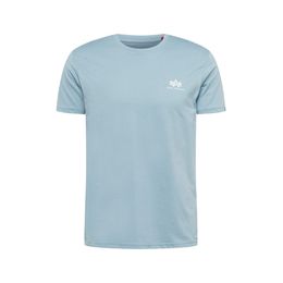 Alpha Industries T-Shirt Herren Gr&ouml;&szlig;e L hellblau / wei&szlig;