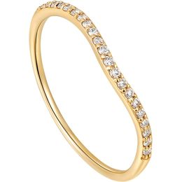 Ania Haie Damen Ring, 585er Gelbgold mit 21 Diamanten, zus. ca. 0,174 Karat, gold, 52