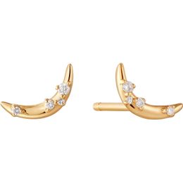 Ania Haie Damen Ohrstecker, 585er Gelbgold mit 8 Diamanten, zus. ca. 0,04 Karat, gold, 99