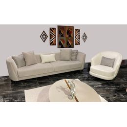 JVmoebel Wohnzimmer-Set Luxus Sofagarnitur 3+1 Sitzer Set Design Sofa Polster Couch Modern