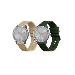 kwmobile Uhrenarmband 2x Sportarmband für Garmin vivomove 3S / vivoactive 4S