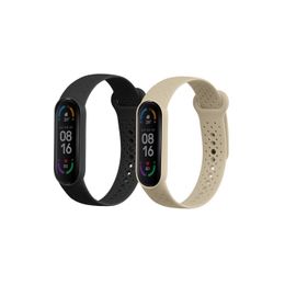 kwmobile Uhrenarmband 2x Sportarmband für Xiaomi Mi Band 6 / Mi Band 5