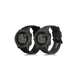 kwmobile Uhrenarmband 2x Sportarmband für Garmin Instinct 2 Solar / Instinct 2