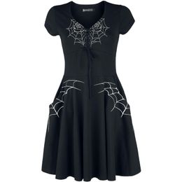 RockaBella Black Widow Dress Kurzes Kleid schwarz weiß in L