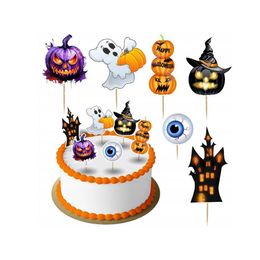 Festivalartikel Tortenstecker Halloween Topper Set 6 Stk Geburstag Torten Deko Kuchen Junge